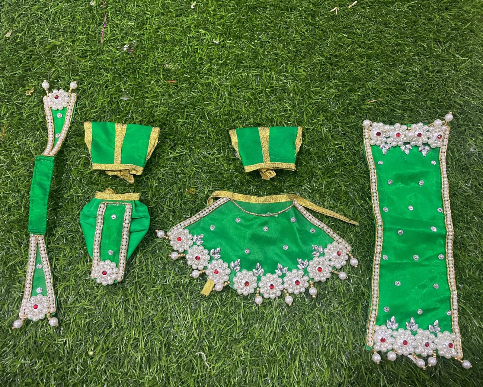 Beautiful Radha Krishna Dress in 5 Colours / Pearl and Stone Work ...