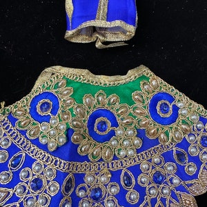 Radha Krishna Dress in Beautiful Colours / Embroidery and Pearl Work ...