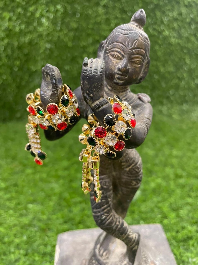 Stone Embellished Radha Krishna Bangles / Laddu Gopal Kangan ...