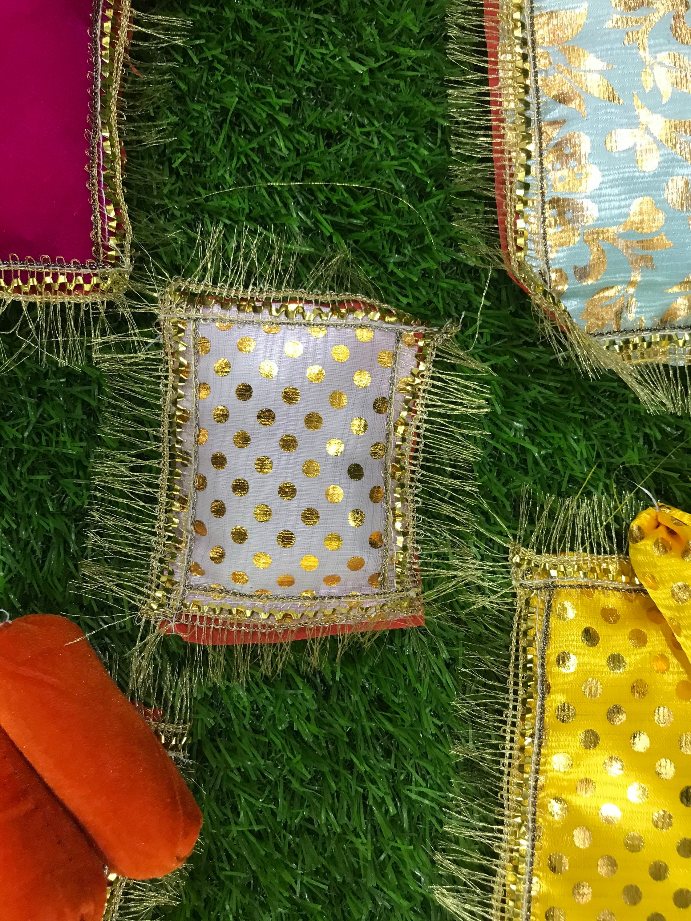 Laddu Gopal Gaddi for Singahasan/ Bed for Deity Idols / 2 Patterns ...