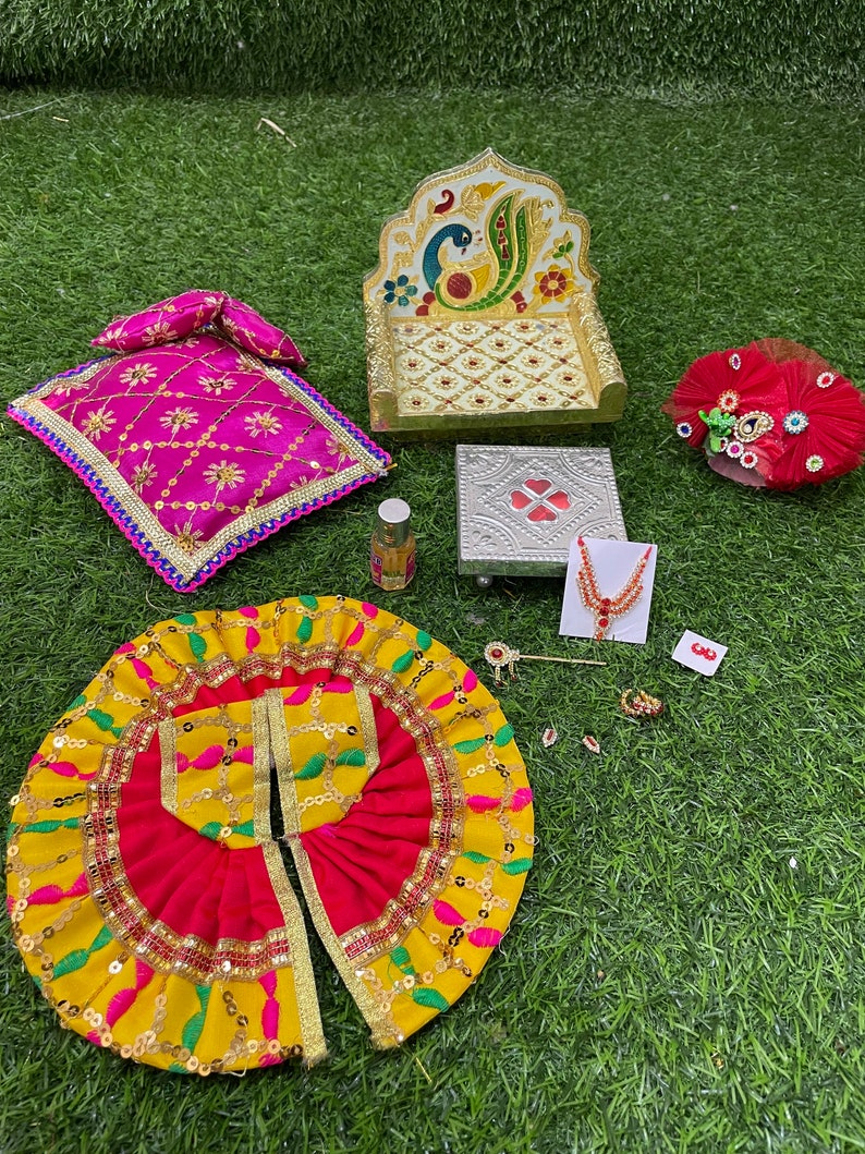 Laddu Gopal , Clothes , Shringar Set / Home Decor / Temple Decor / All ...