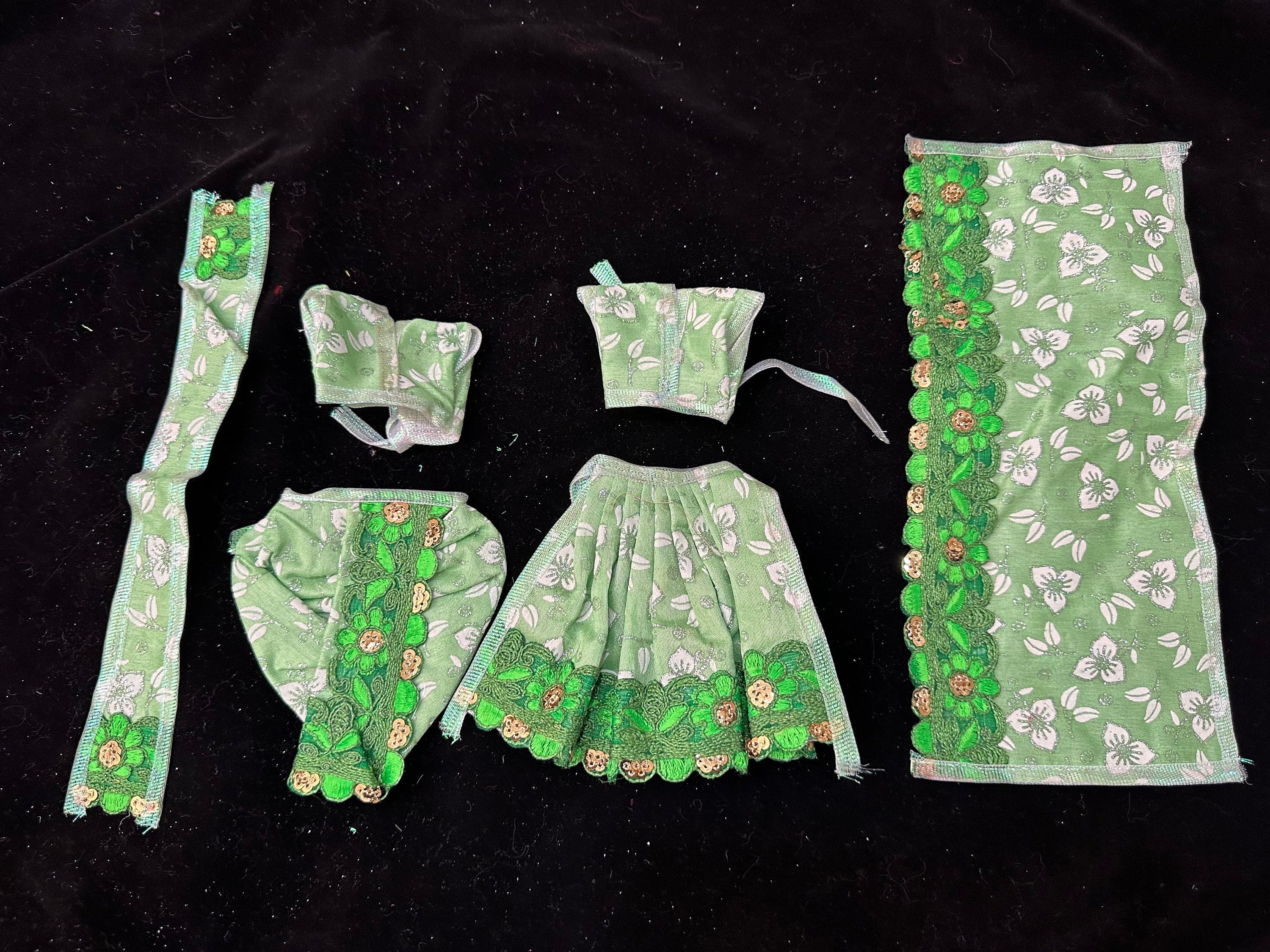 Radha Krishna Dress / Lace Border on Printed Cotton Fabric / Available ...