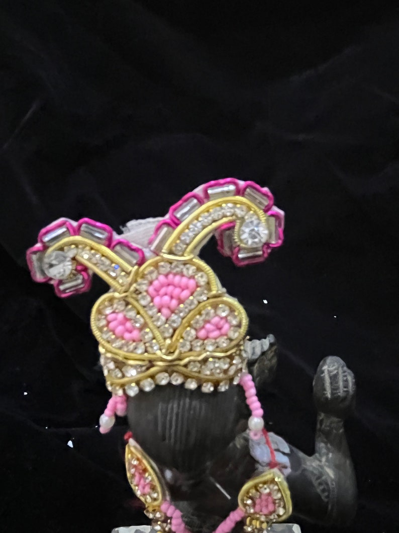 Krishna Mukut and Mala / Gopal Ji Stone Crown / Jewellery for - Etsy