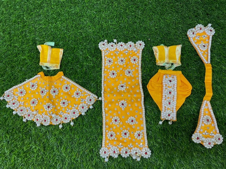Beautiful Radha Krishna Dress in 5 Colours / Pearl and Stone Work ...