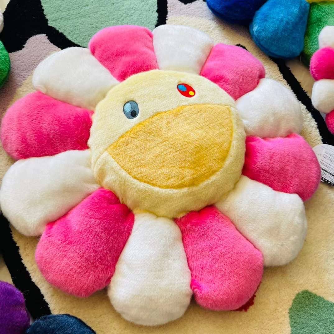 Takashi Murakami Flower Pillow Pink and White 60CM - Etsy