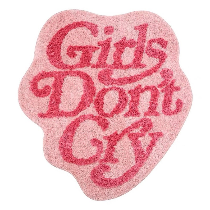 Girls Don't Cry Rugs Pink Mirror Rugs Irregular Rugs - Etsy