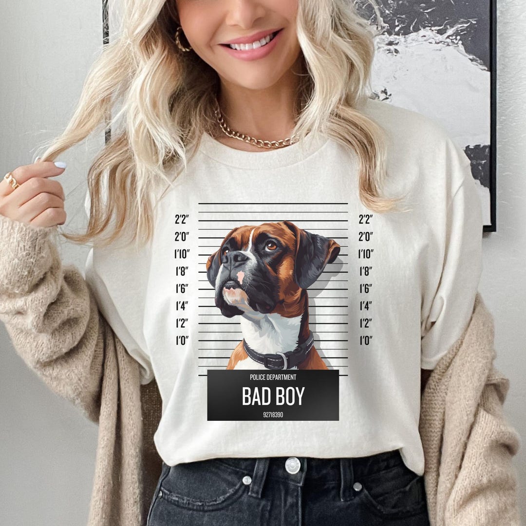 Bad Dog Boxer T-shirt, Funny Dog Meme Tee, Gift for Dog Moms and Dads ...