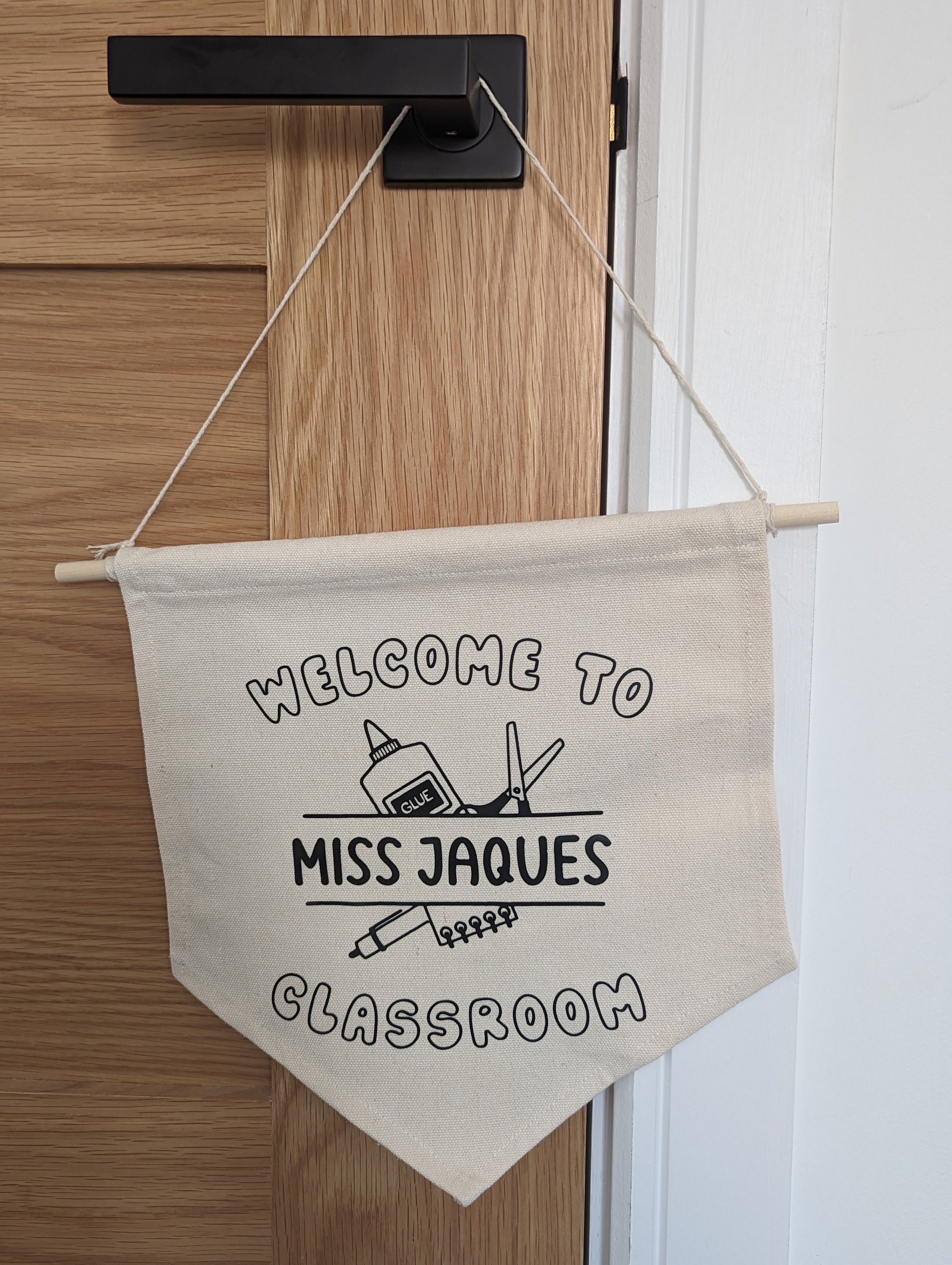 Personalised Teacher Class Room Flag, Teacher Gift, Personalised ...