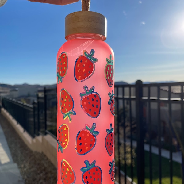 Rainbow Colored Water Bottle - Etsy
