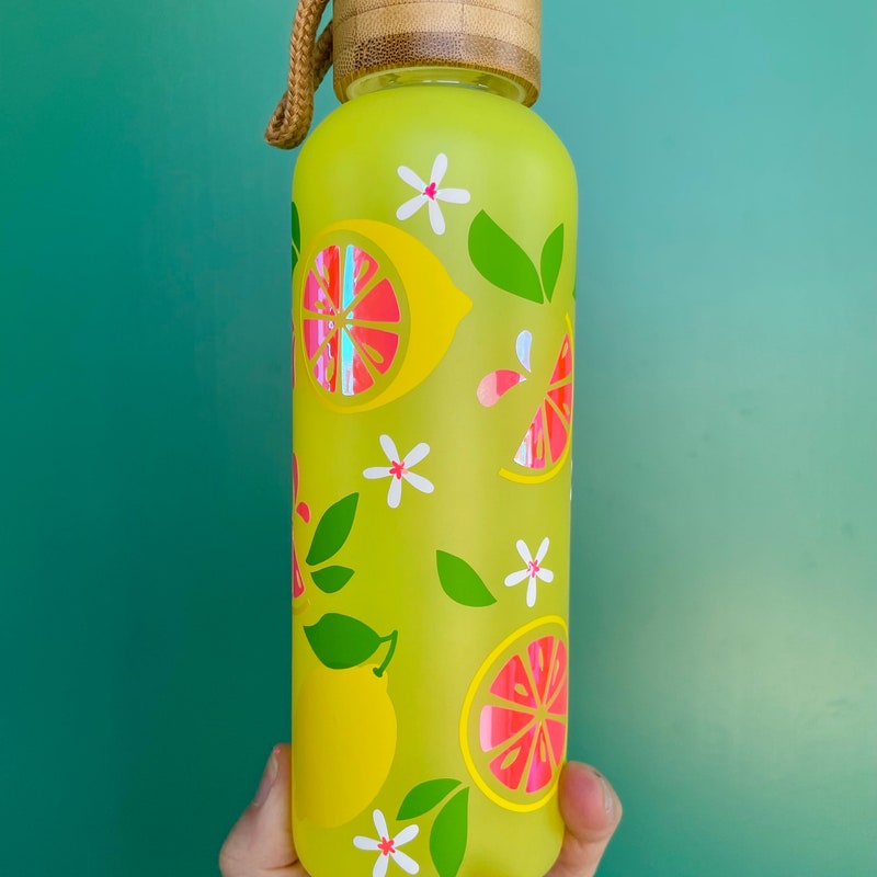 Cute Glass Water Bottle - Etsy