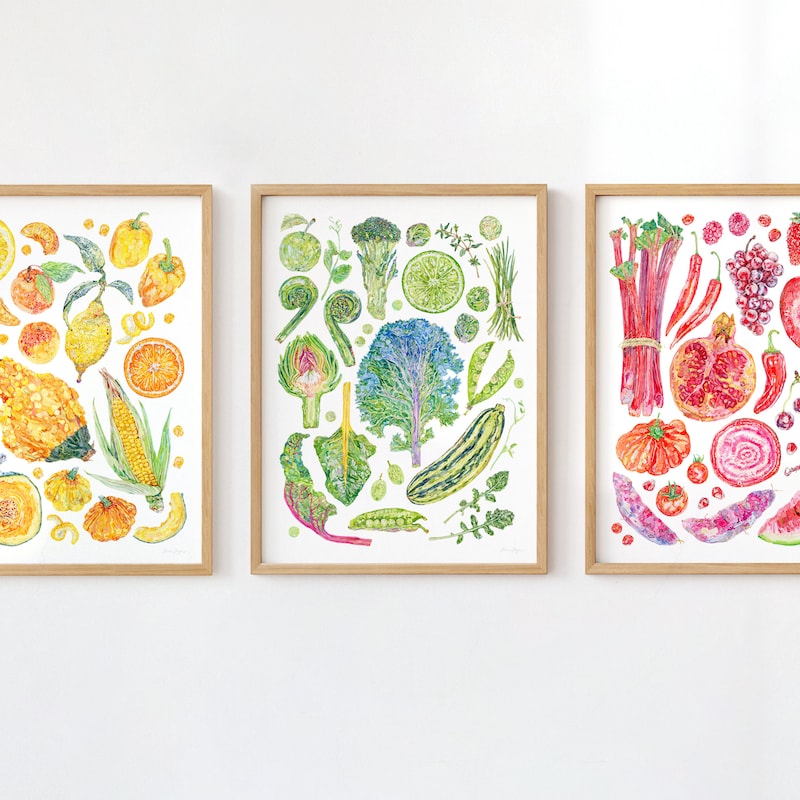 Kitchen Art Set - Etsy