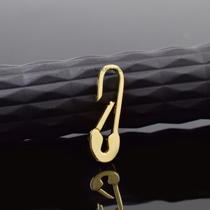 14k Yellow Gold Enhancer Lock, Diamond Safety Pin Push Lock, Woman ...