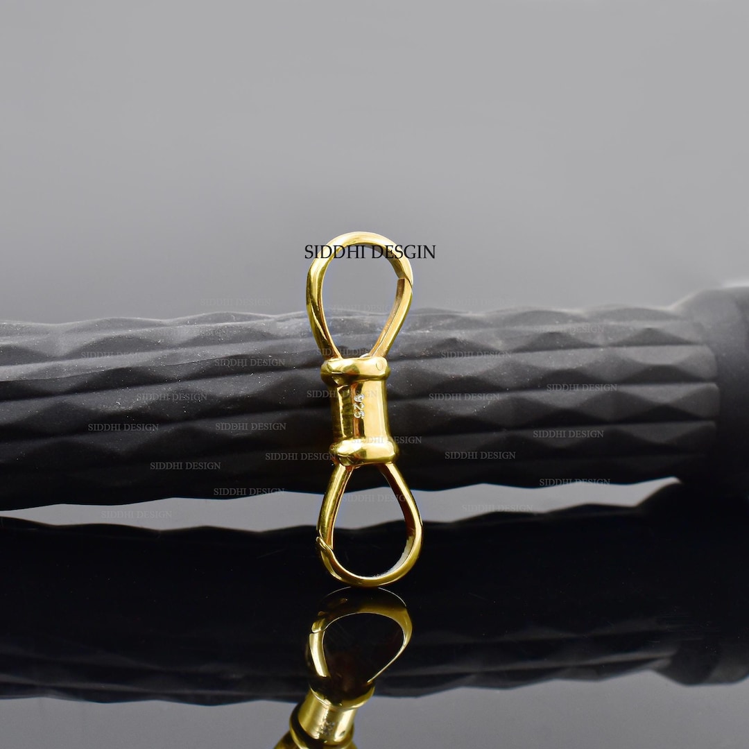 Yellow Gold Plated Swivel Lock, Plain Double Side Swivel Push Lock ...