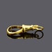 14k Yellow Gold Swivel Lock, Plain Gold Oval Swivel Push Lock, Woman ...