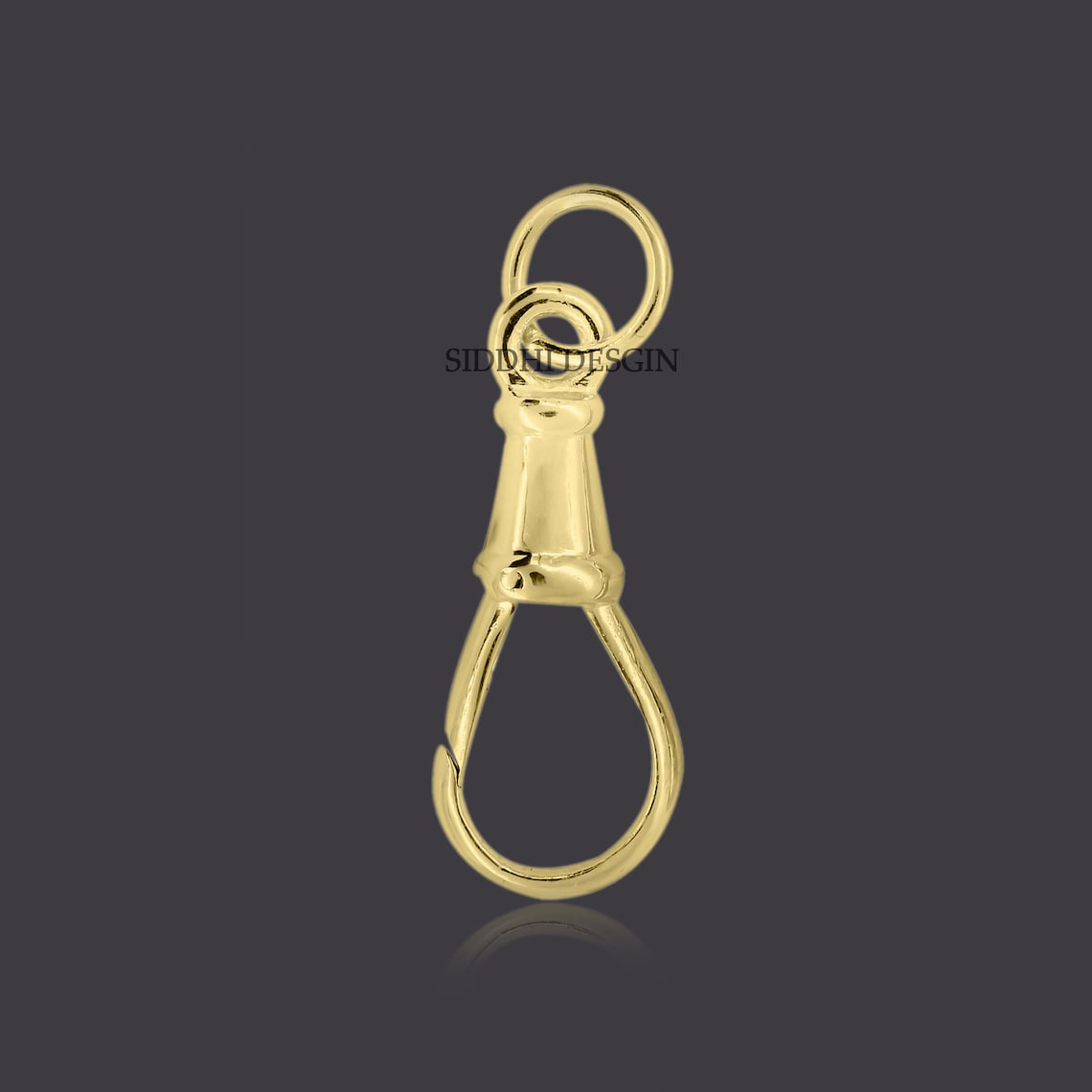 14k Yellow Gold Swivel Lock Plain Gold Oval Swivel Push Lock - Etsy