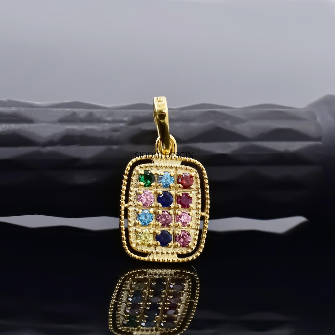 14K Yellow Gold Hoshen Pendant 12 Tribes Israel Pendant Jewelry - Etsy