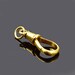 14k Yellow Gold Swivel Lock, Plain Gold Oval Swivel Push Lock, Woman ...
