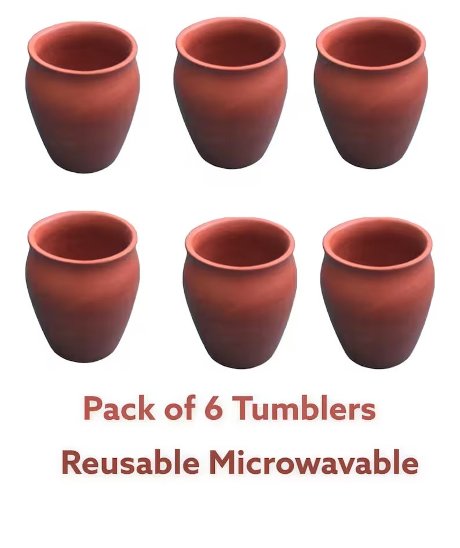 Terracotta Mugs / Kullad Handmade and Unglazed. 100% Natural & Reusable ...