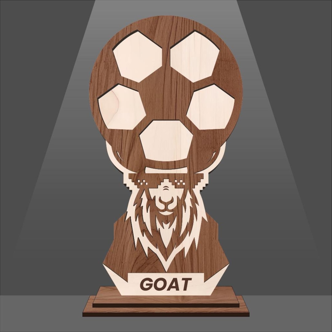 Soccer Trophy, GOAT Trophy Greatest All of Time Player Award ...