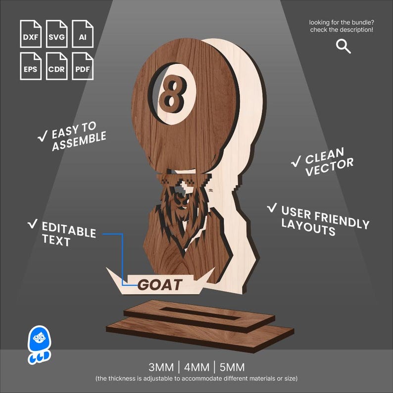 Pool Award Billiard Trophy File, GOAT Trophy Greatest All of Time ...