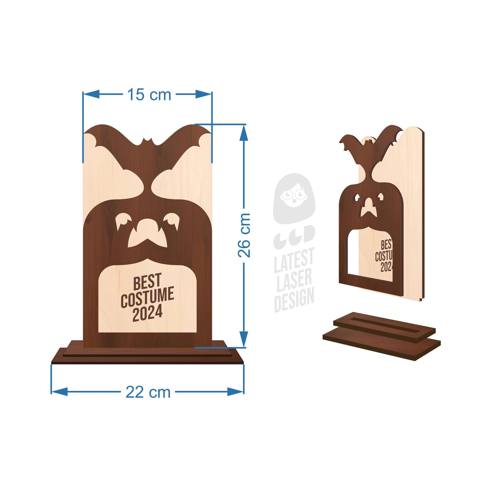 Halloween Trophy for Costume Party Prize Best Costume Contest Award ...