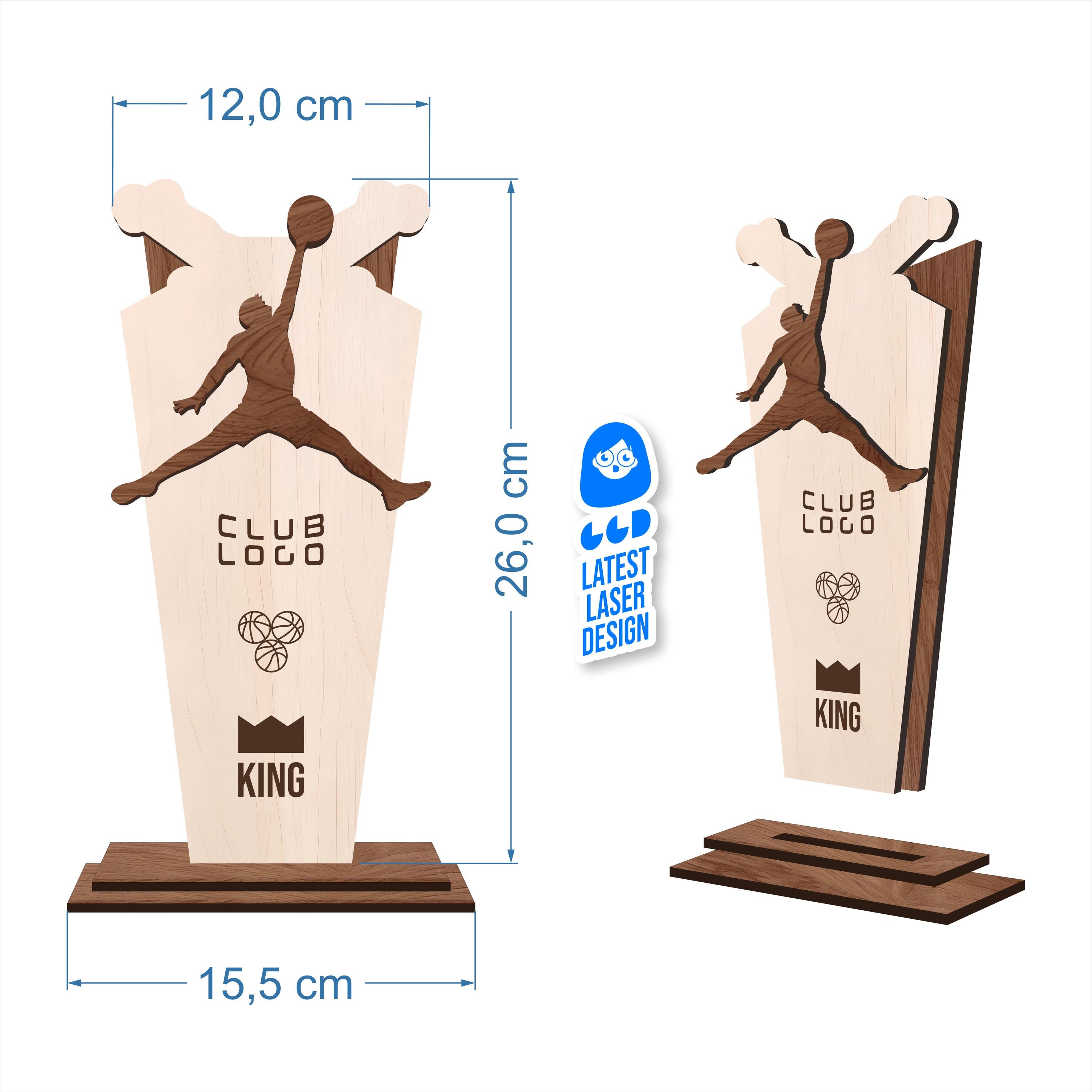 Basketball Trophy SVG Laser Cut File - Digital Basketball Award ...
