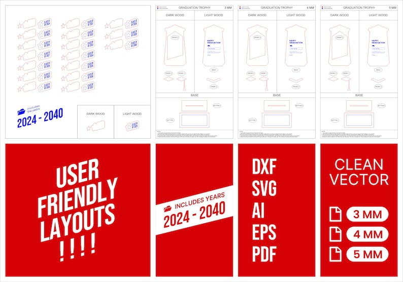 Graduation Award Trophy Laser Cut, Graduation Gift, Graduation Medal ...