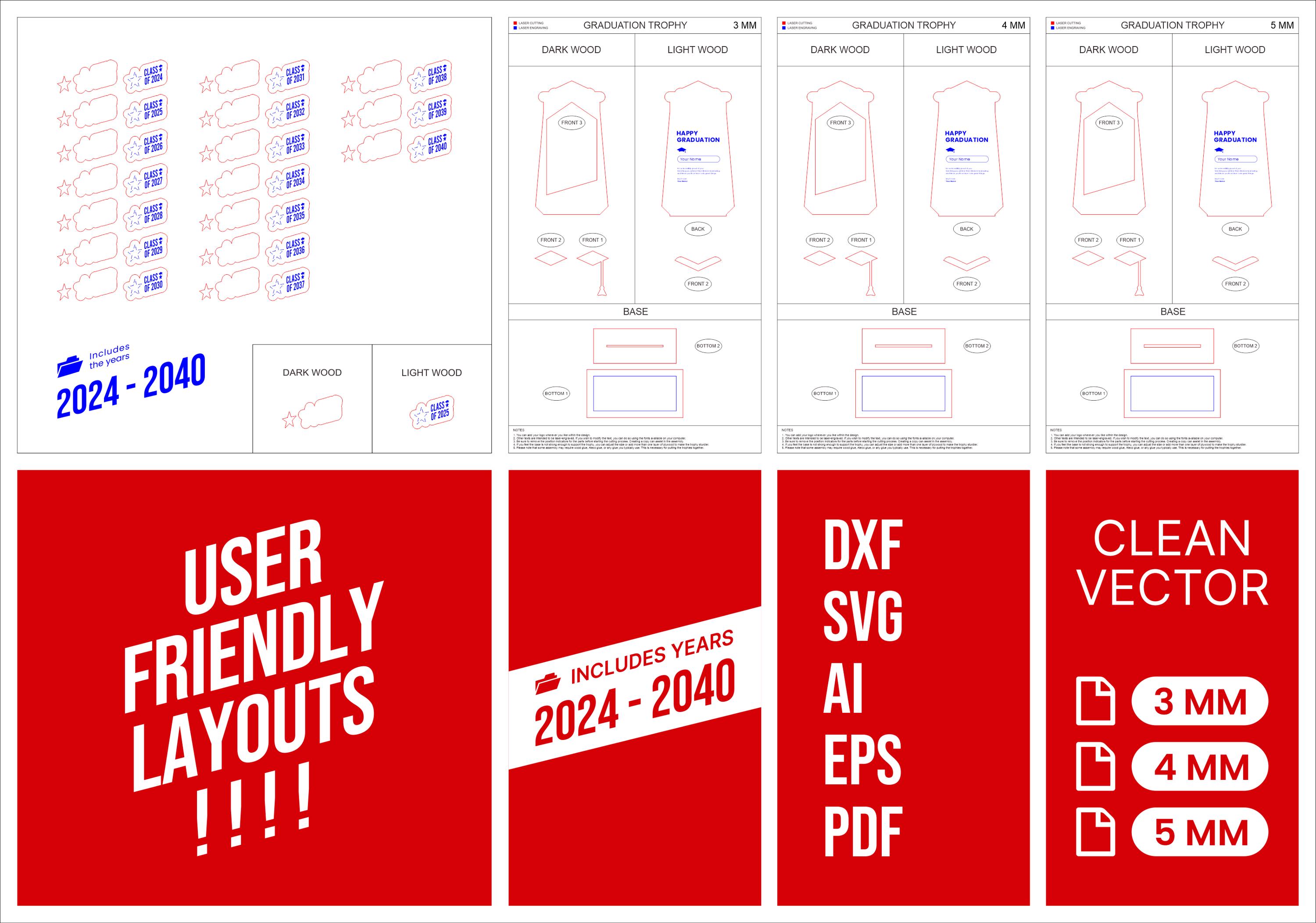 Graduation Award Trophy Laser Cut, Graduation Gift, Graduation Medal ...