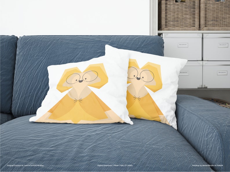 Yolo Yellow Cartoon Character SVG PNG JPG Kindergarten - Etsy