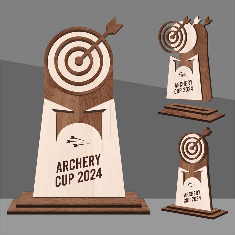 Archery Trophy Laser Cut Award, Sports Award DXF, Glowforge Laser Cut ...