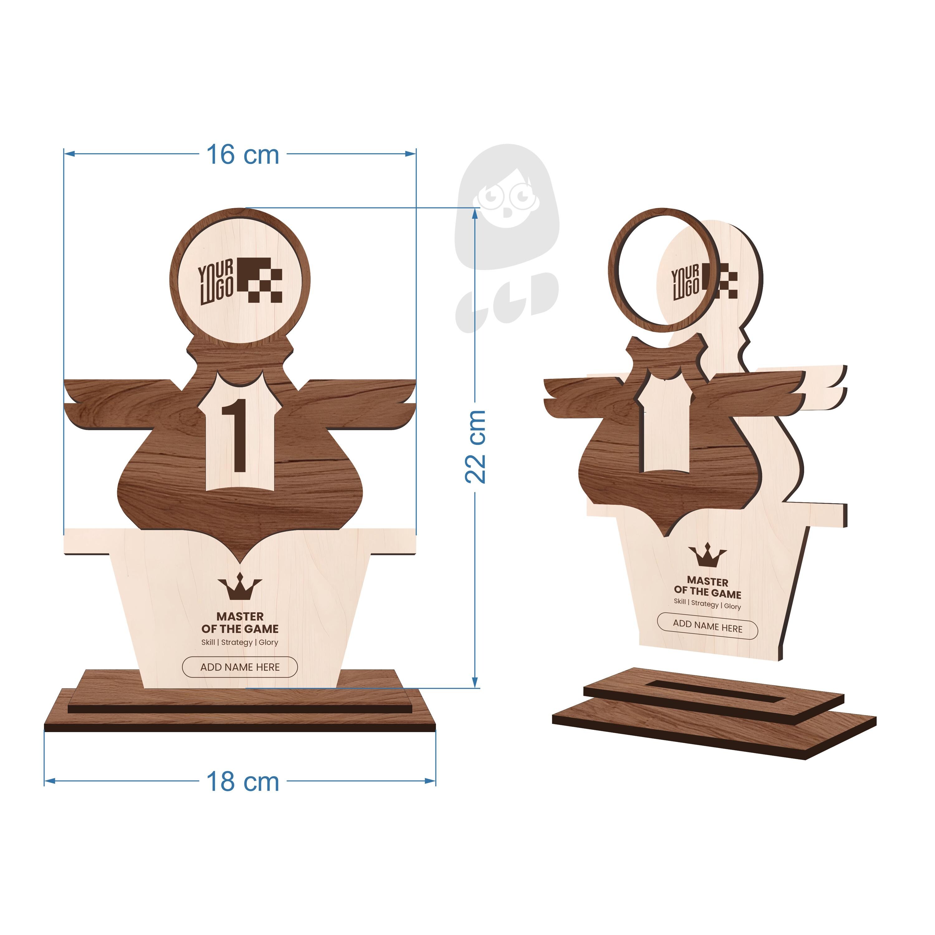 Elegant Trophy Award Laser Cut DXF PDF SVG Files, Wooden Cutting ...