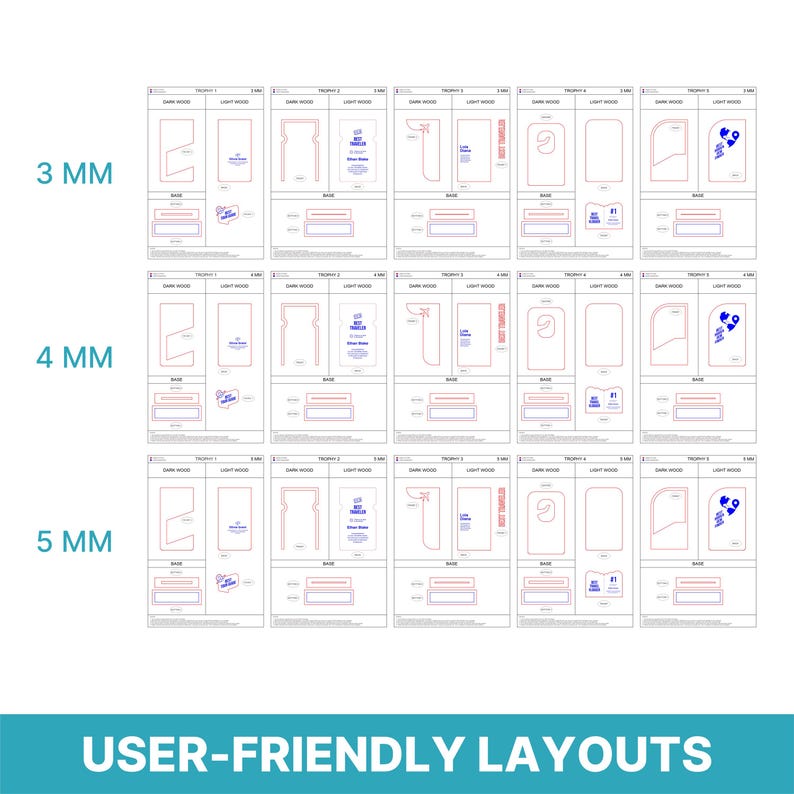 Trofeo de viaje Copa Premio Corte Láser 5 Archivos de diseños ...