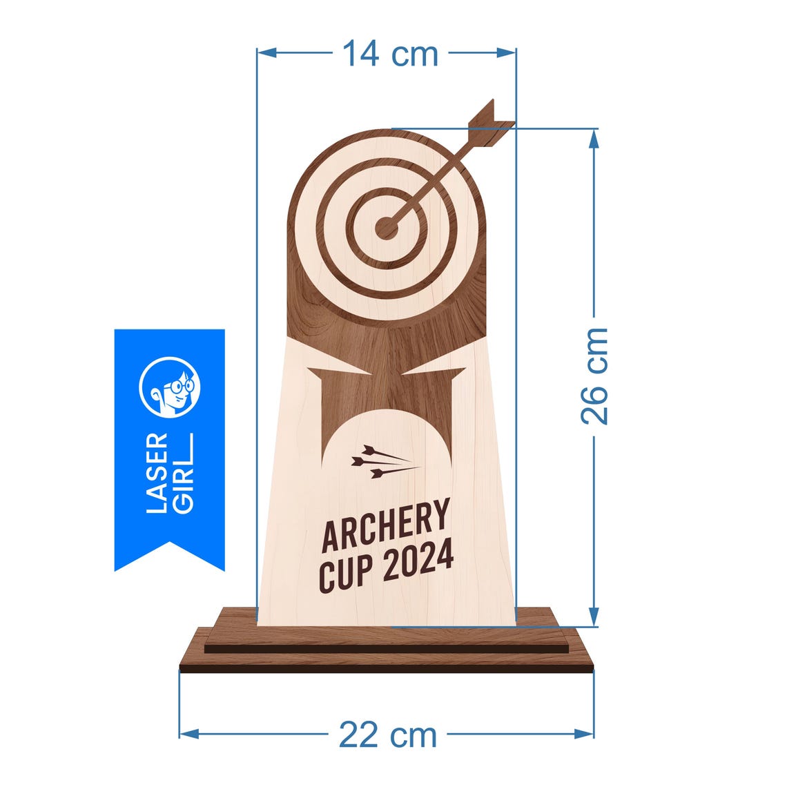 Archery Trophy Laser Cut Award, Sports Award DXF, Glowforge Laser Cut ...