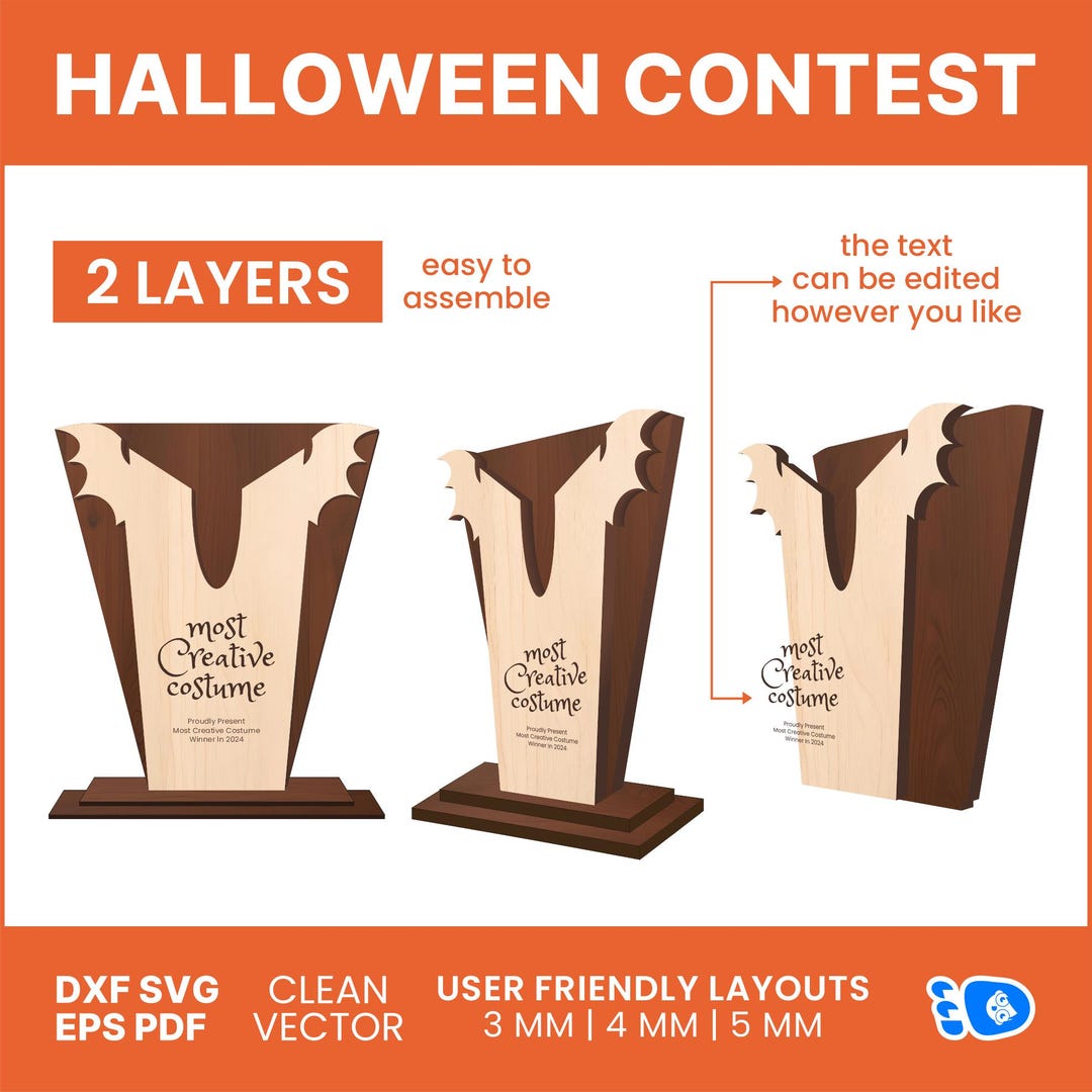 Halloween Trophy for Costume Party Prize Best Costume Contest Award ...