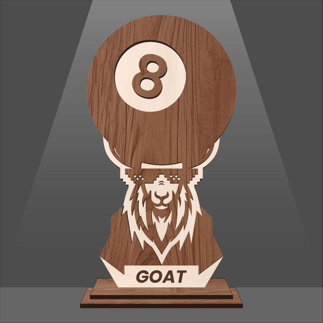 Pool Award Billiard Trophy File, GOAT Trophy Greatest All of Time ...