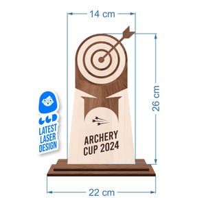 Archery Trophy Laser Cut Award, Sports Award DXF, Glowforge Laser Cut ...