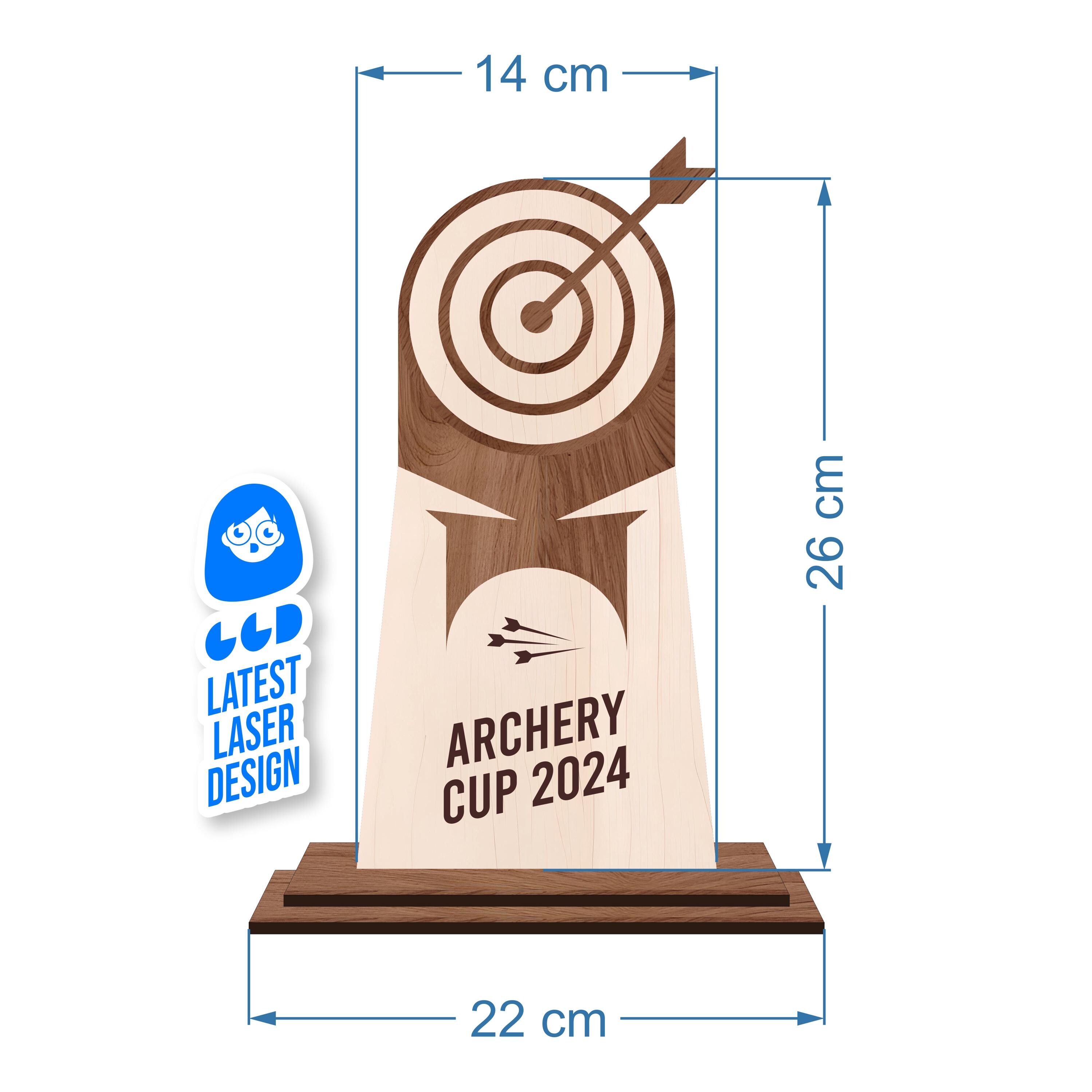 Archery Trophy Laser Cut Award, Sports Award DXF, Glowforge Laser Cut ...