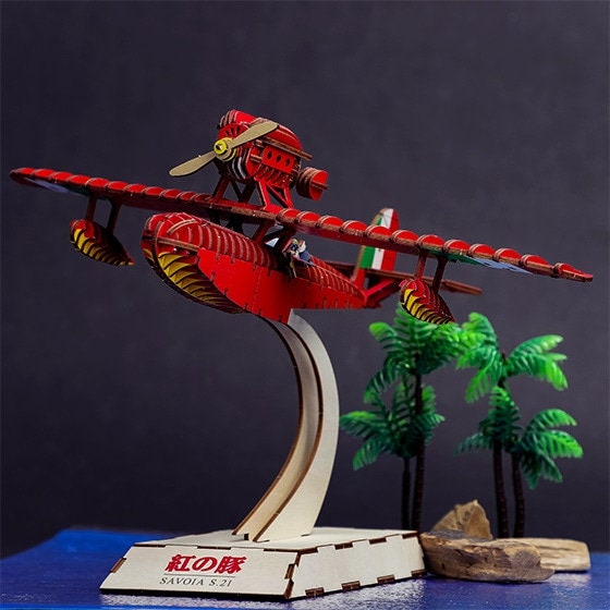 Original Ghibli Porco Rosso 3D Wooden Puzzle Porco Rosso Interior ...