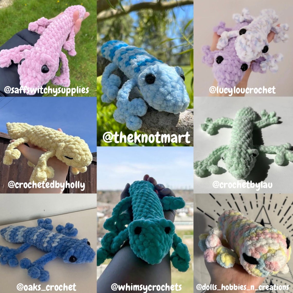 No-sew Gecko Crochet Pattern, Crochet Gecko, Gecko Pattern, No-sew ...