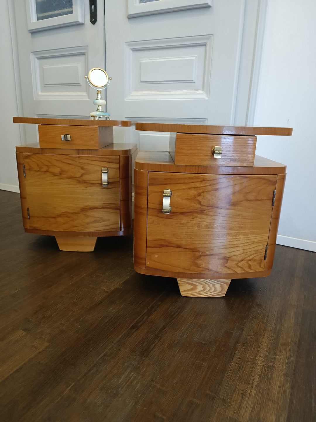 Vintage Yugoslavian Nightstand Table/set of 2/art Deco/retro Modern ...