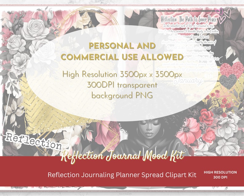 Reflection Journal Mood /27-piece PNG Clipart/goodnotes Sticker Kit ...