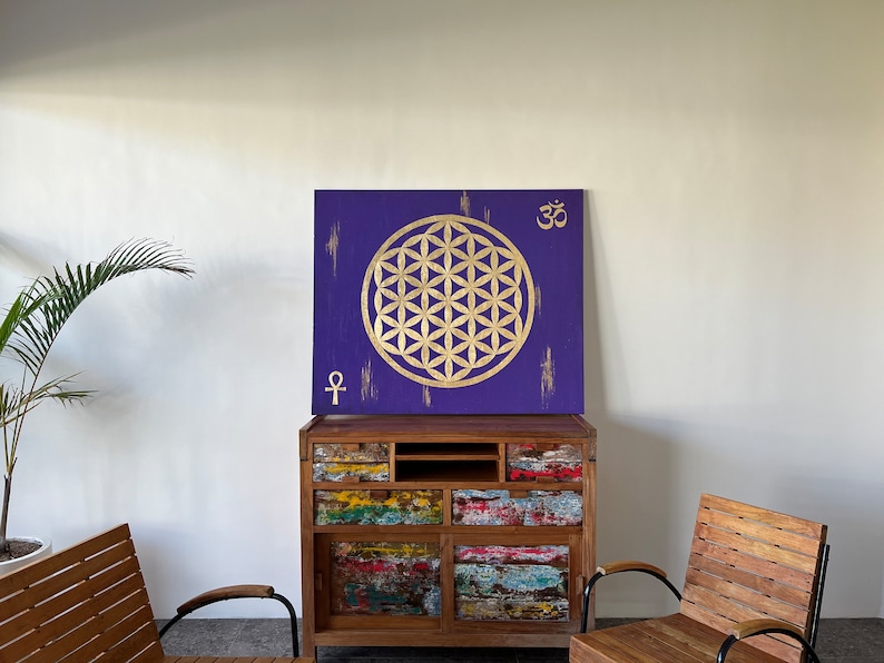 Flower of Life Painting - Etsy