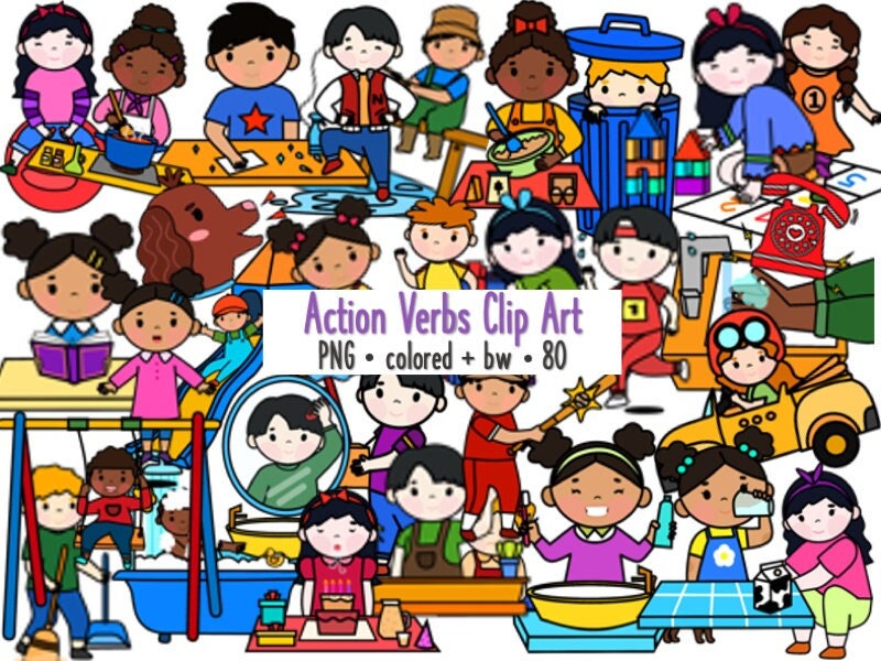 Action Verbs Clipart