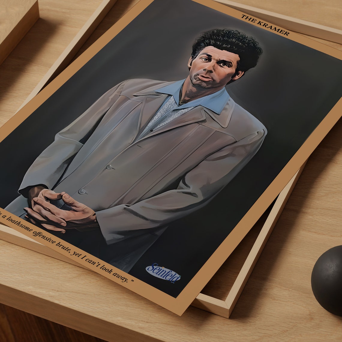Seinfeld Pop Culture Wall Art Cosmo Kramer Portrait Home Decor Tv Show ...