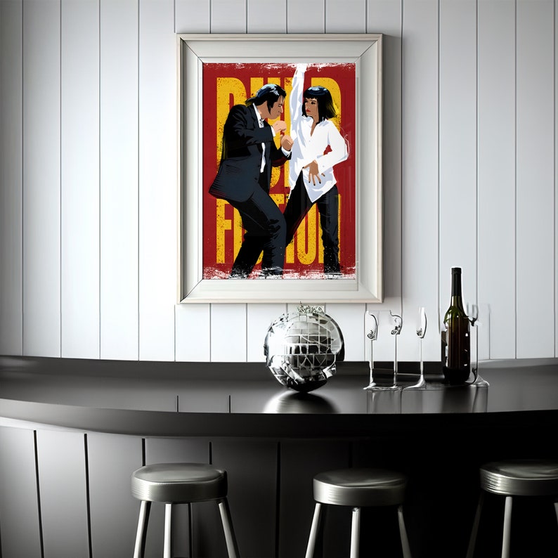 Movie Posters Iconic Pulp Fiction Dance Scene Aesthetic Poster Modern ...