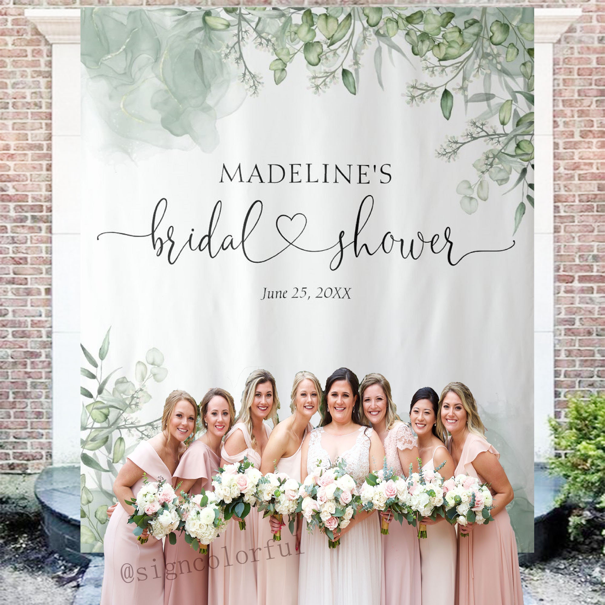 Bridal Shower Backdrop Custom Bridal Shower Backdrop Wedding - Etsy