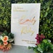 White Acrylic Wedding Sign With 3D Gold Mirror Name, Wedding Entrance ...