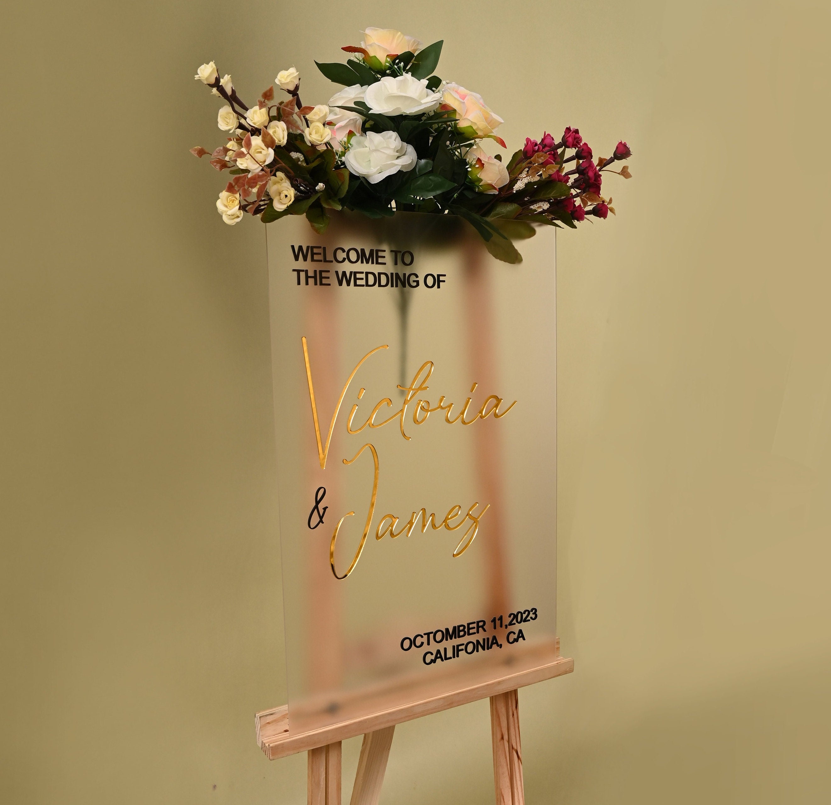 Frosted Acrylic Wedding Welcome Sign acrylic Welcome Sign - Etsy
