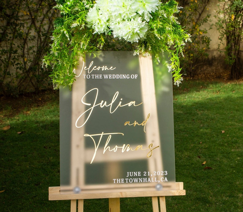 Frosted Acrylic Wedding Welcome Sign acrylic Welcome Sign - Etsy