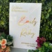 White Acrylic Wedding Sign With 3D Gold Mirror Name, Wedding Entrance ...